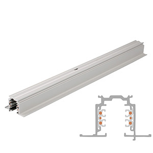 Nordic Global Trac Pulse rail triphasé Dali encastré gris | First Light